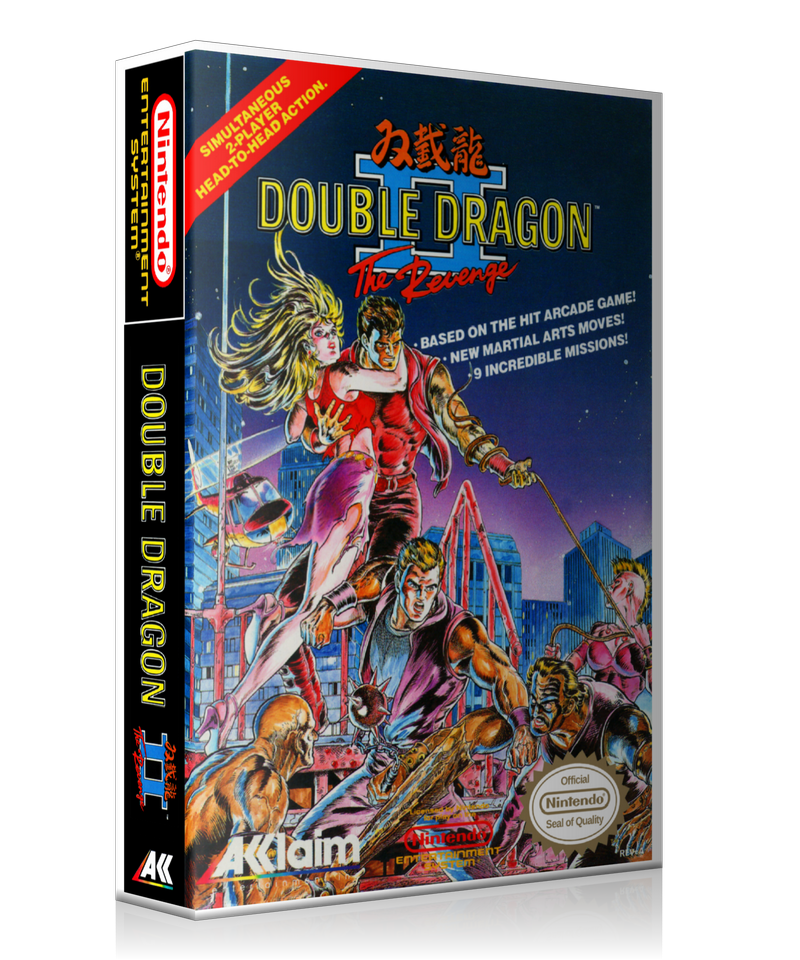 NES Double Dragon II Retail Game Cover To Fit A UGC Style Replacement