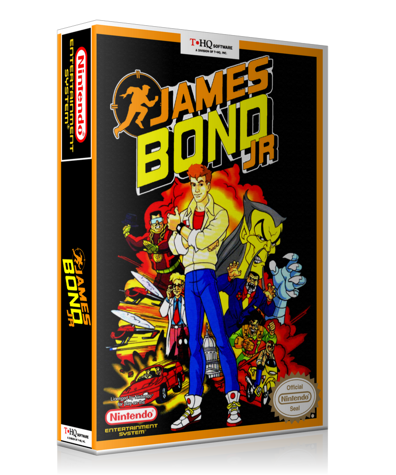 NES James Bond JR Retail Game Cover To Fit A UGC Style Replacement Gam