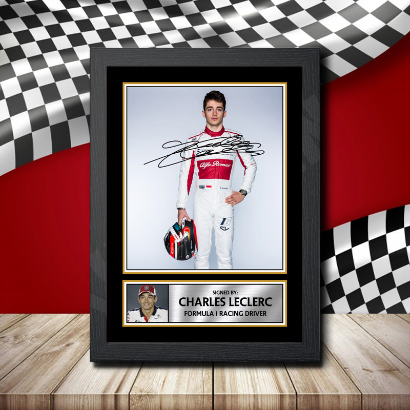 Signed Formula 1 Drivers Charles Leclerc Formula 1 Signature Signed Au