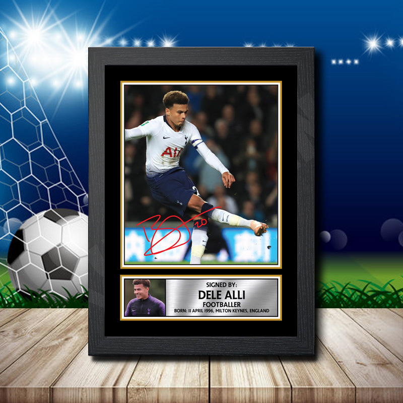Signed Footballer Posters Dele Alli 5 Signed Autographed Footballers S