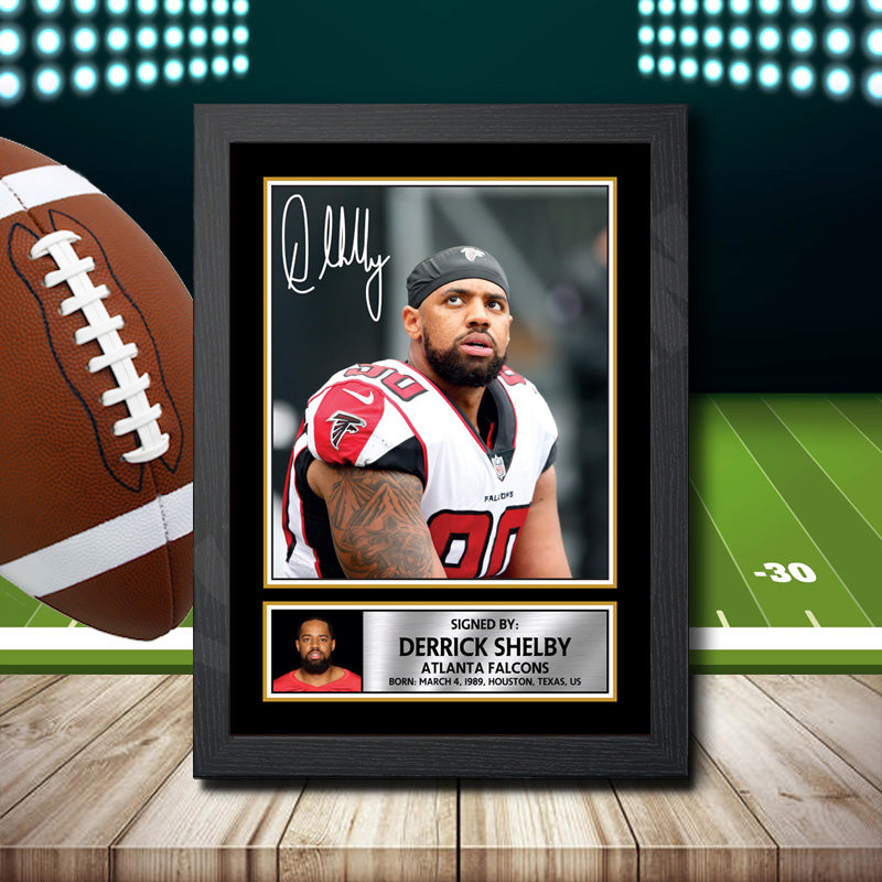 Signed NFL Footballers Derrick Shelby 2 - Signed Autographed NFL Star