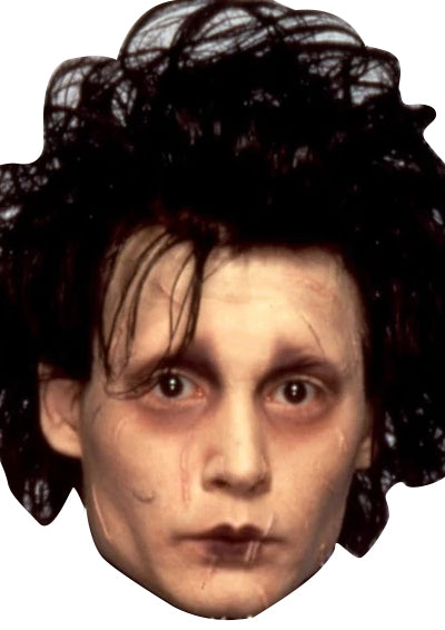 Edward Scissorhands Celebrity Face Mask Fancy Dress Cardboard Costume