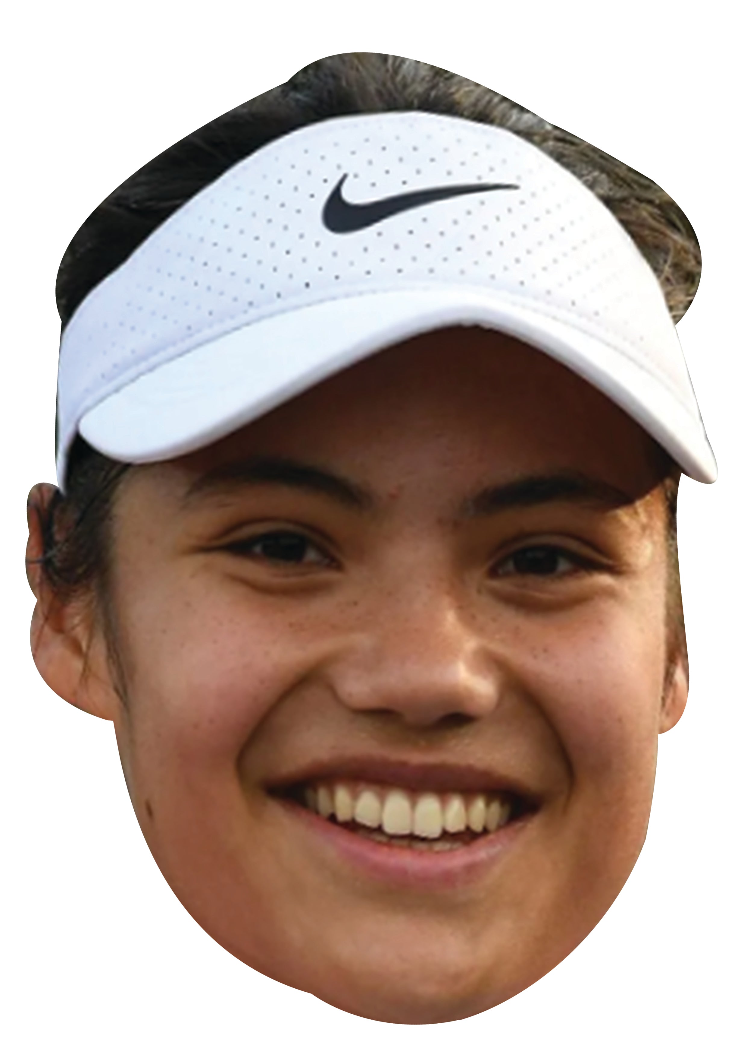 Emma Raducanu Tennis Celebrity Face Mask Fancy Dress Cardboard Costume