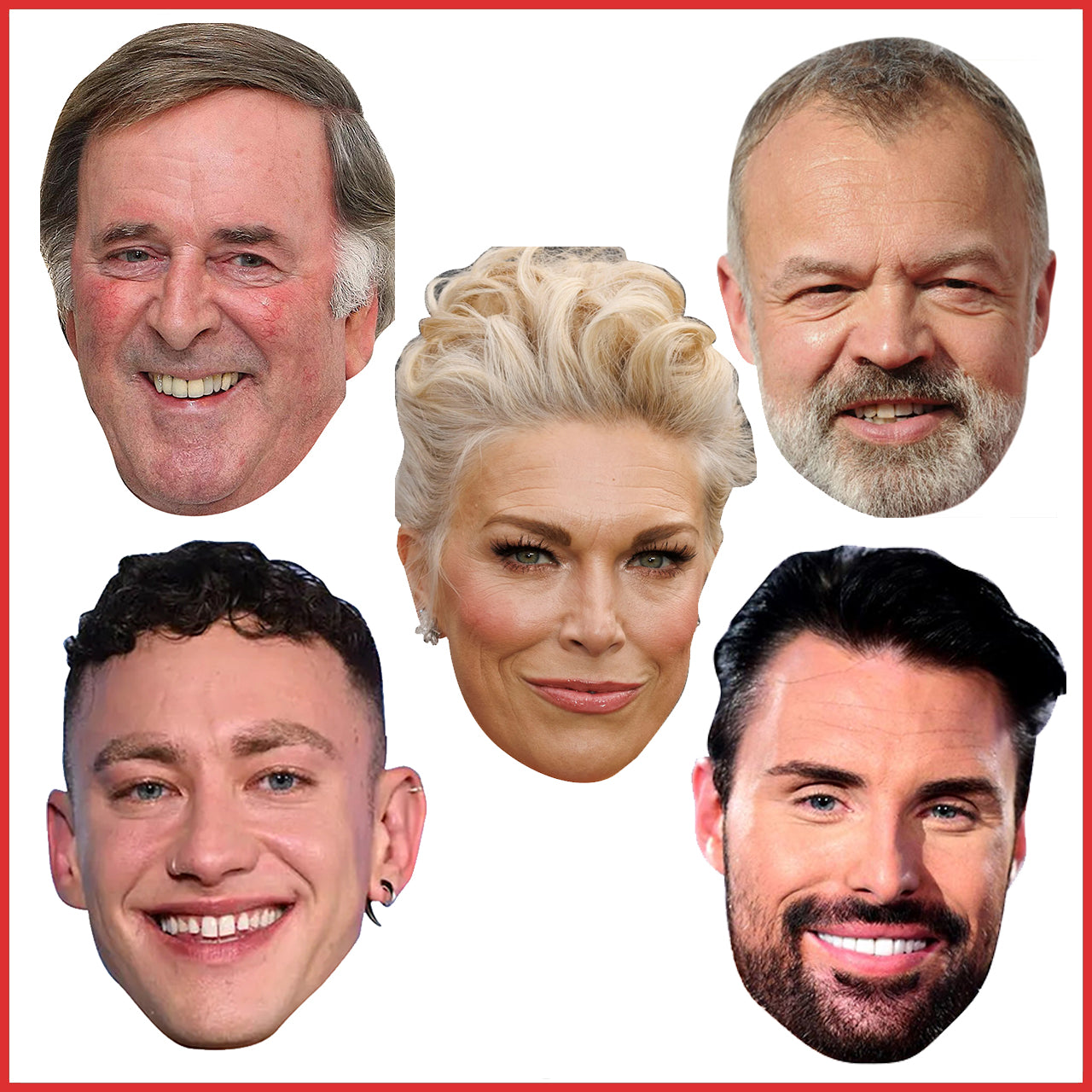 Eurovision 2024 Mask Pack 1 Celebrity Face Mask Fancy Dress Cardboard