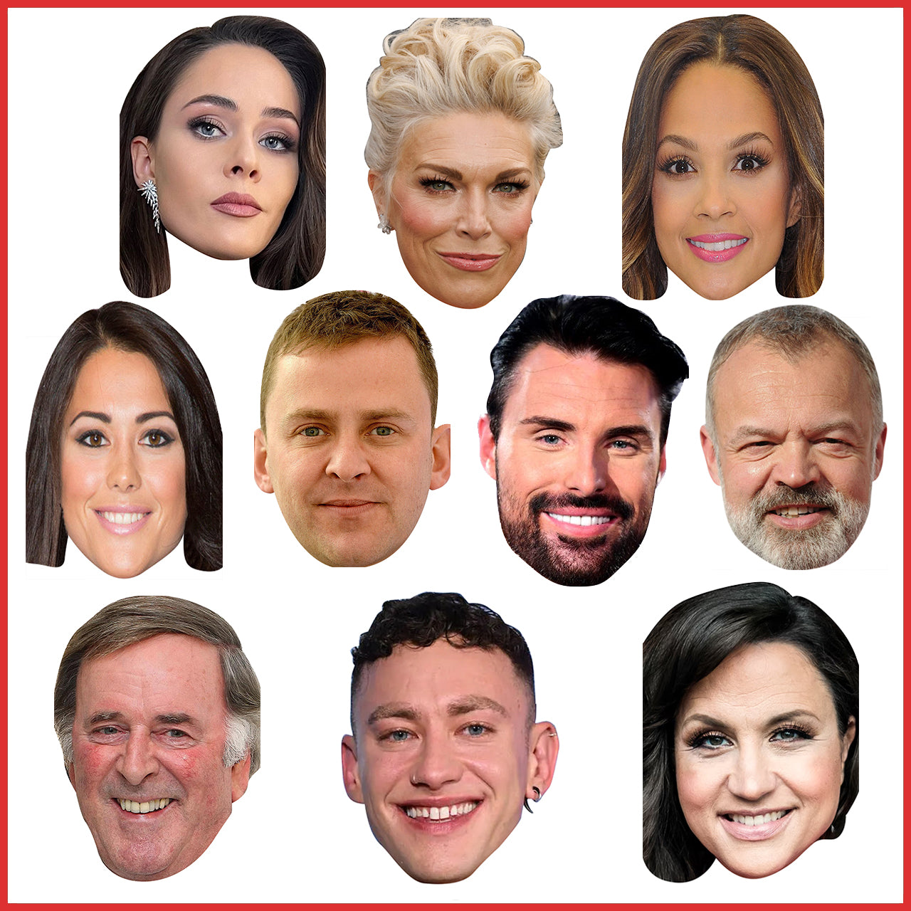 Eurovision 2024 Super Mask Pack Celebrity Face Mask Fancy Dress Cardbo