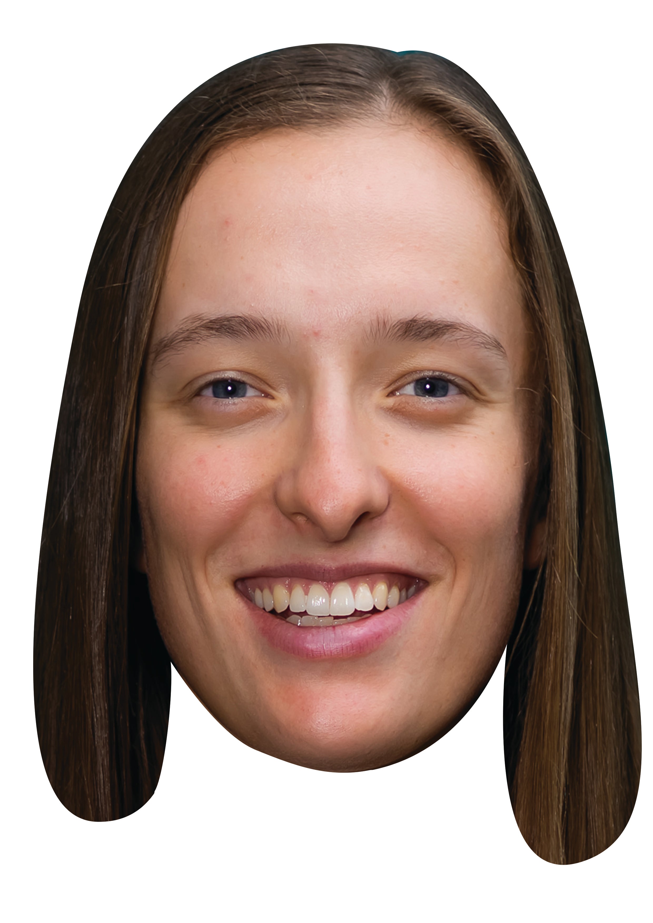 Iga Świątek Tennis Celebrity Face Mask Fancy Dress Cardboard Costume M
