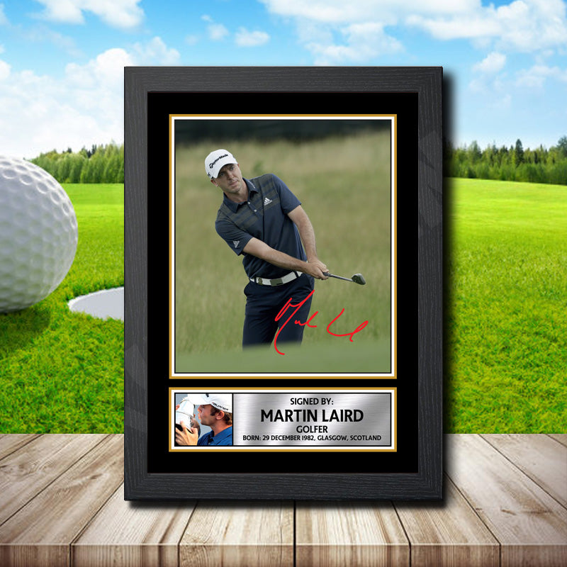 Signed GOLFER Prints Posters Martin Laird 2 Signed Autographed Golfer