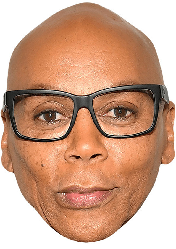 Ru Paul - Drag race Celebrity Face Mask Fancy Dress Cardboard Costume