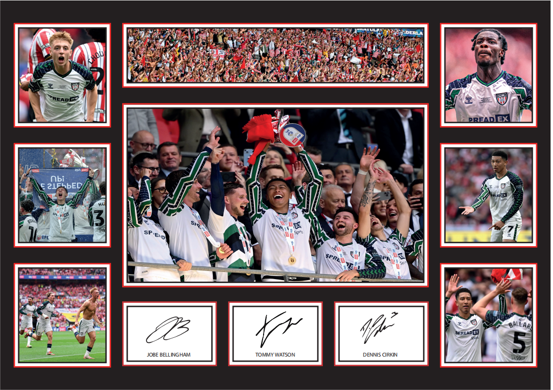 Sunderland Wembley Champions V2 Poster Print – 2025 Football Celebrati