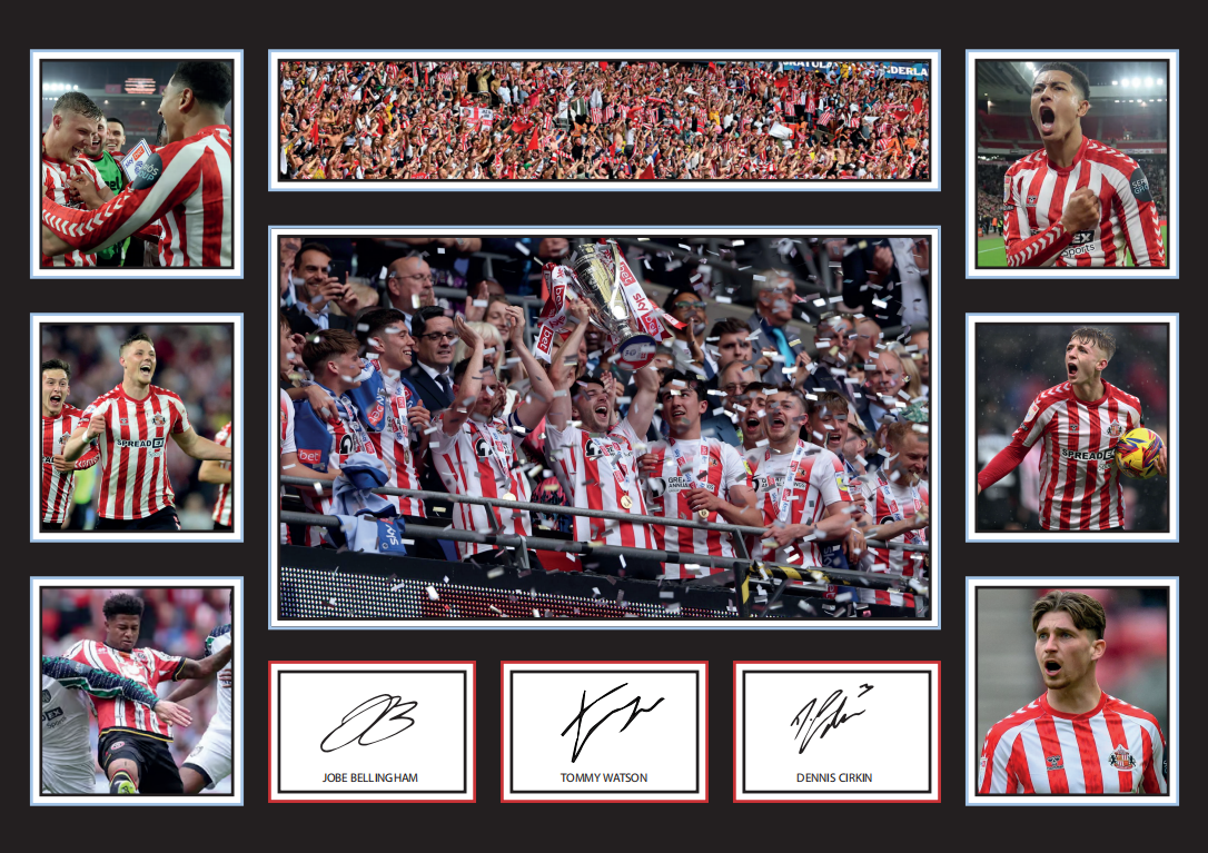 Sunderland Wembley V1 Champions Poster Print – 2025 Football Celebrati