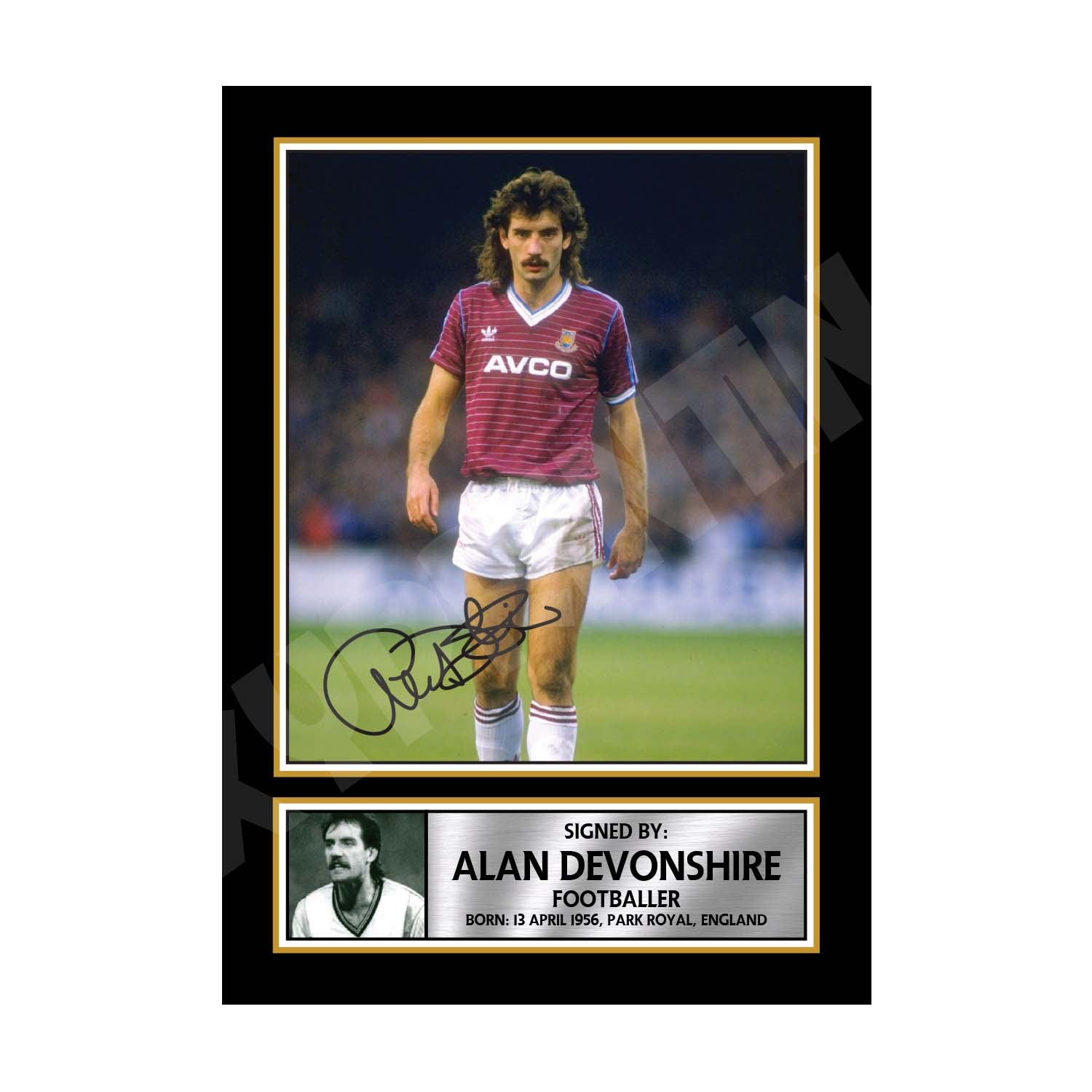 ALAN DEVONSHIRE (1) Limited Edition Football Player Signed Print - Foo