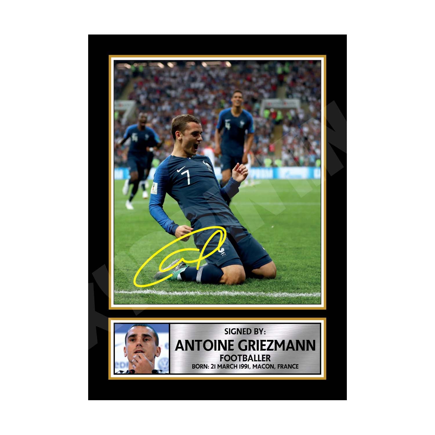 ANTOINE GRIEZMANN 2 Limited Edition Football Player Signed Print - Foo