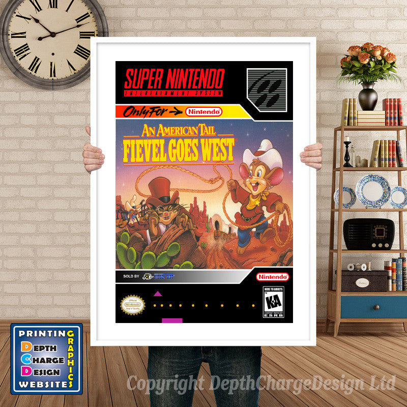 An American Tale Fievel Foes West Super Nintendo GAME INSPIRED THEME R