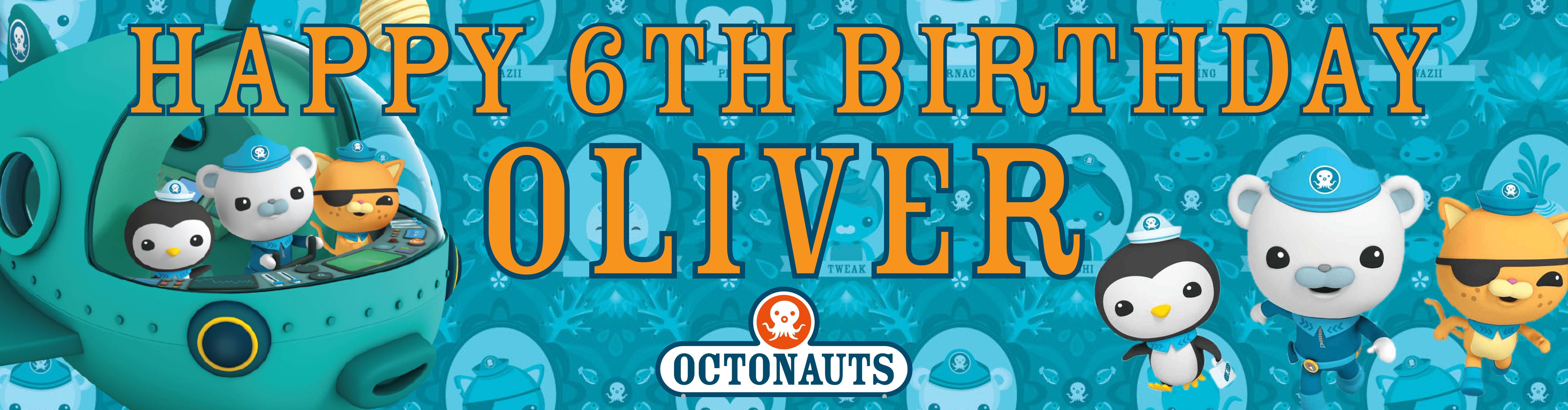Octonauts Children's Birthday Banner Thin