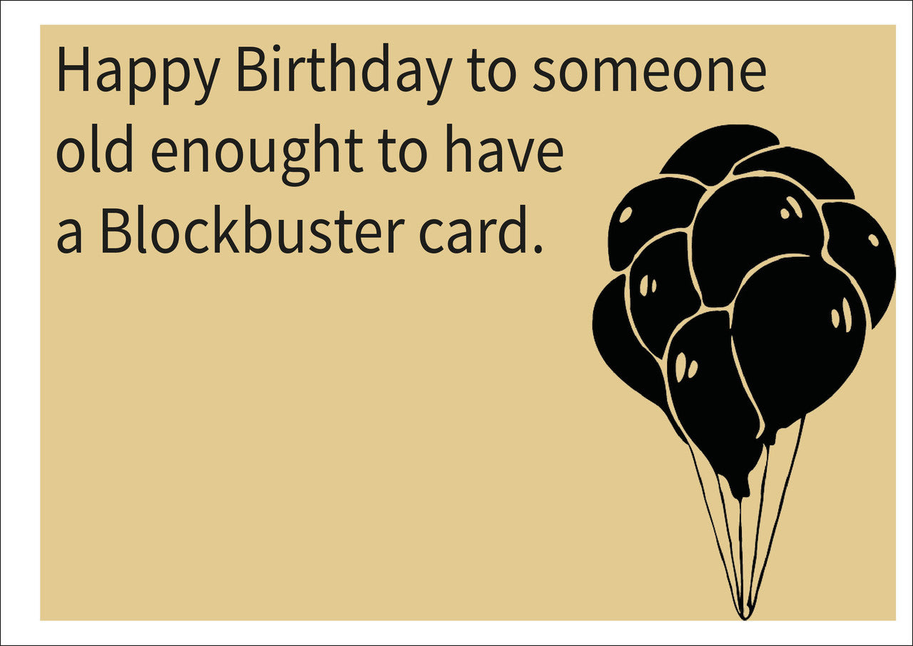 Blockbuster Card INSPIRED Adult Personalised Birthday Card Birthday Ca
