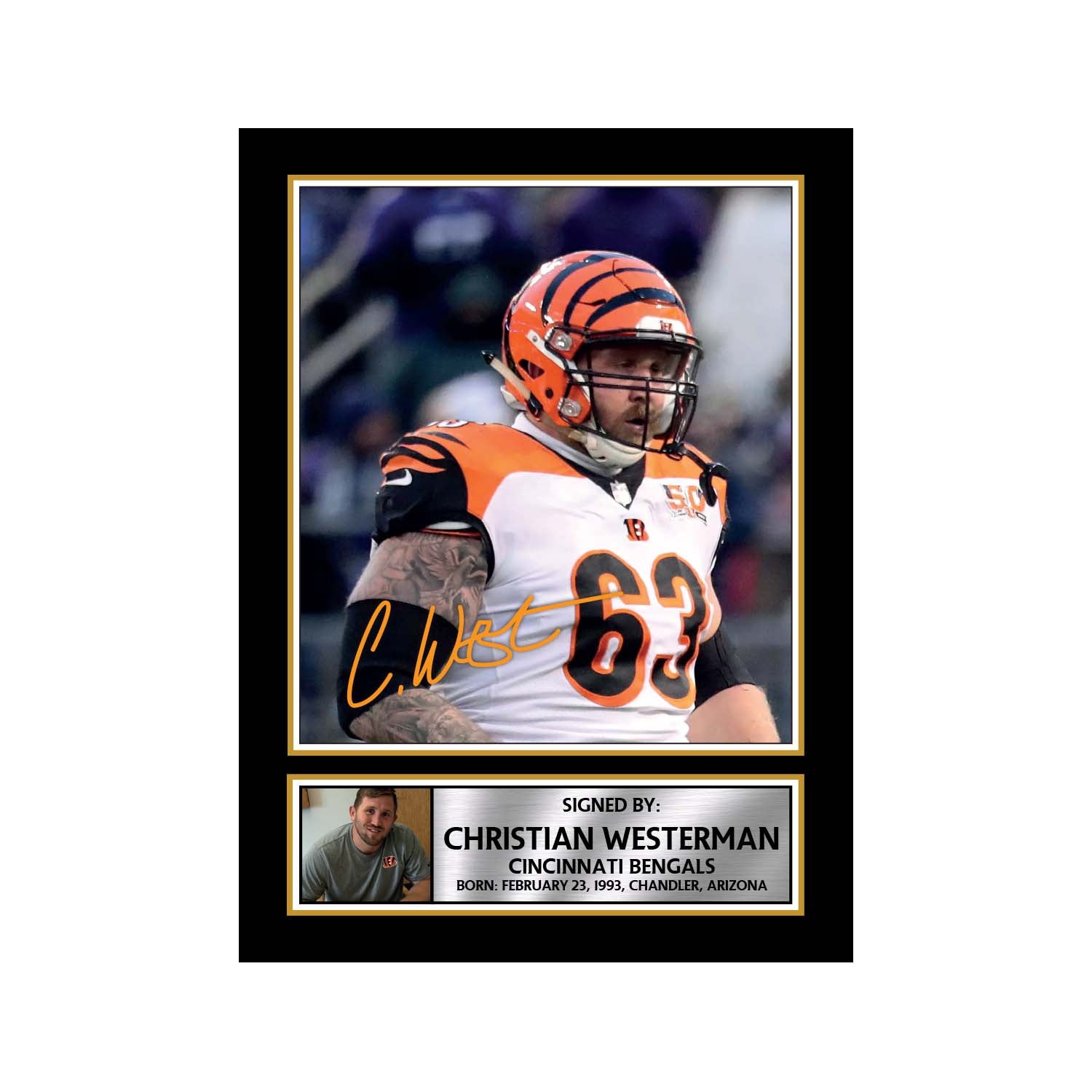 Christian Westerman 2 Limited Edition Football Signed Print - American