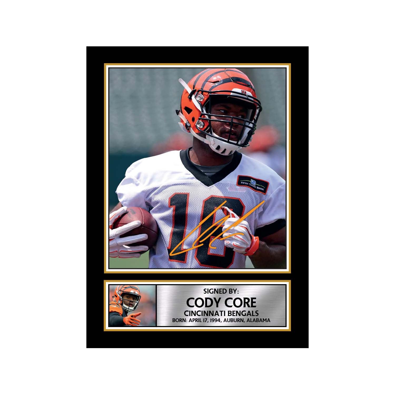 Cody Core Limited Edition Football Signed Print - American Footballer
