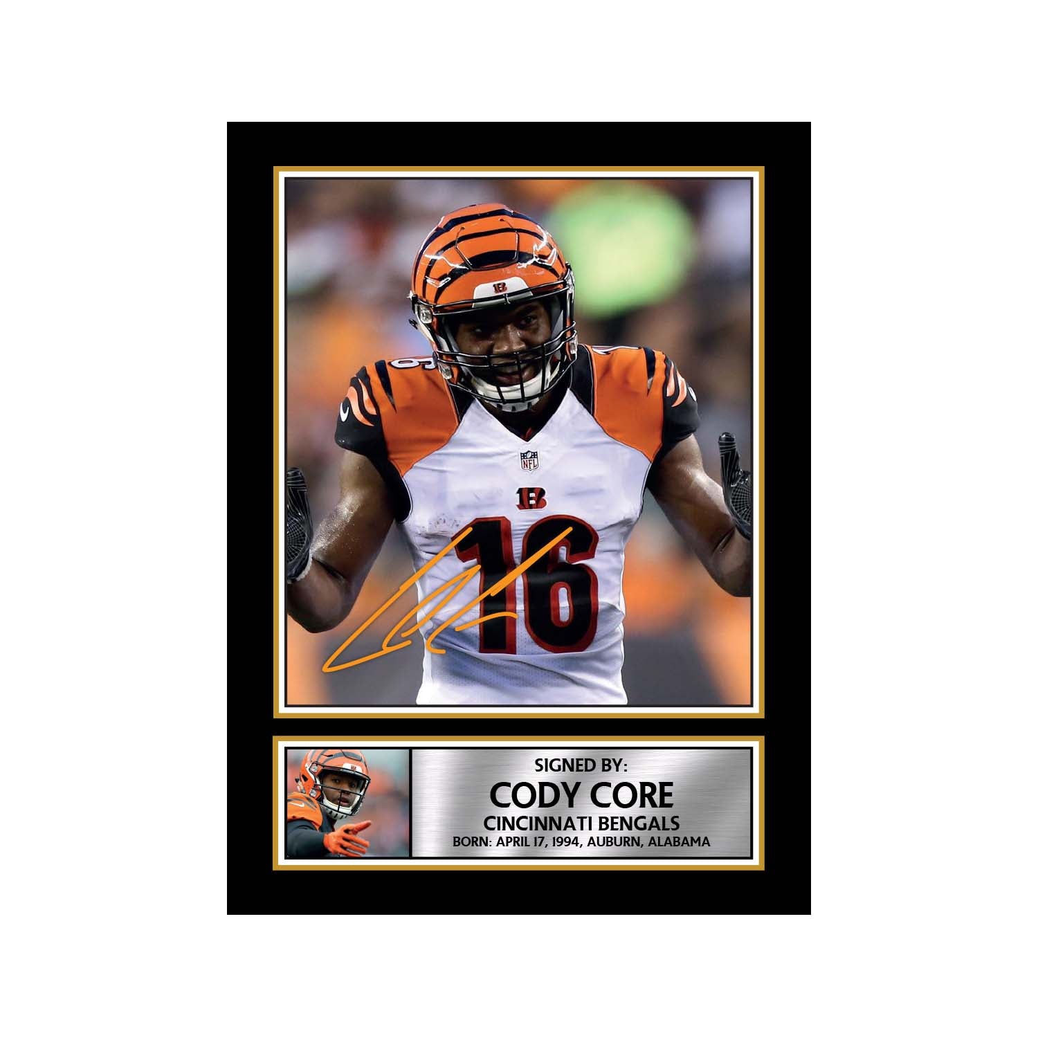 Cody Core 2 Limited Edition Football Signed Print - American Footballe