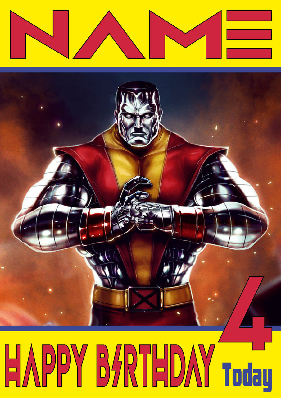 Colossus THEME INSPIRED Style PERSONALISED Kids Adult FUNNY Birthday C