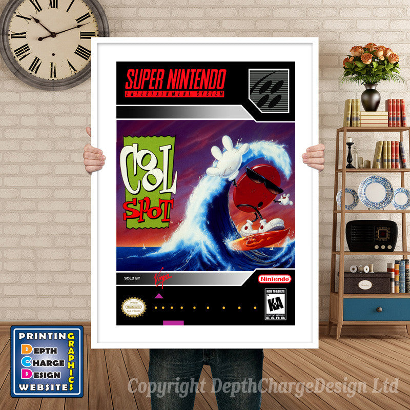 Cool Spot Super Nintendo GAME INSPIRED THEME Retro Gaming Poster A4 A3