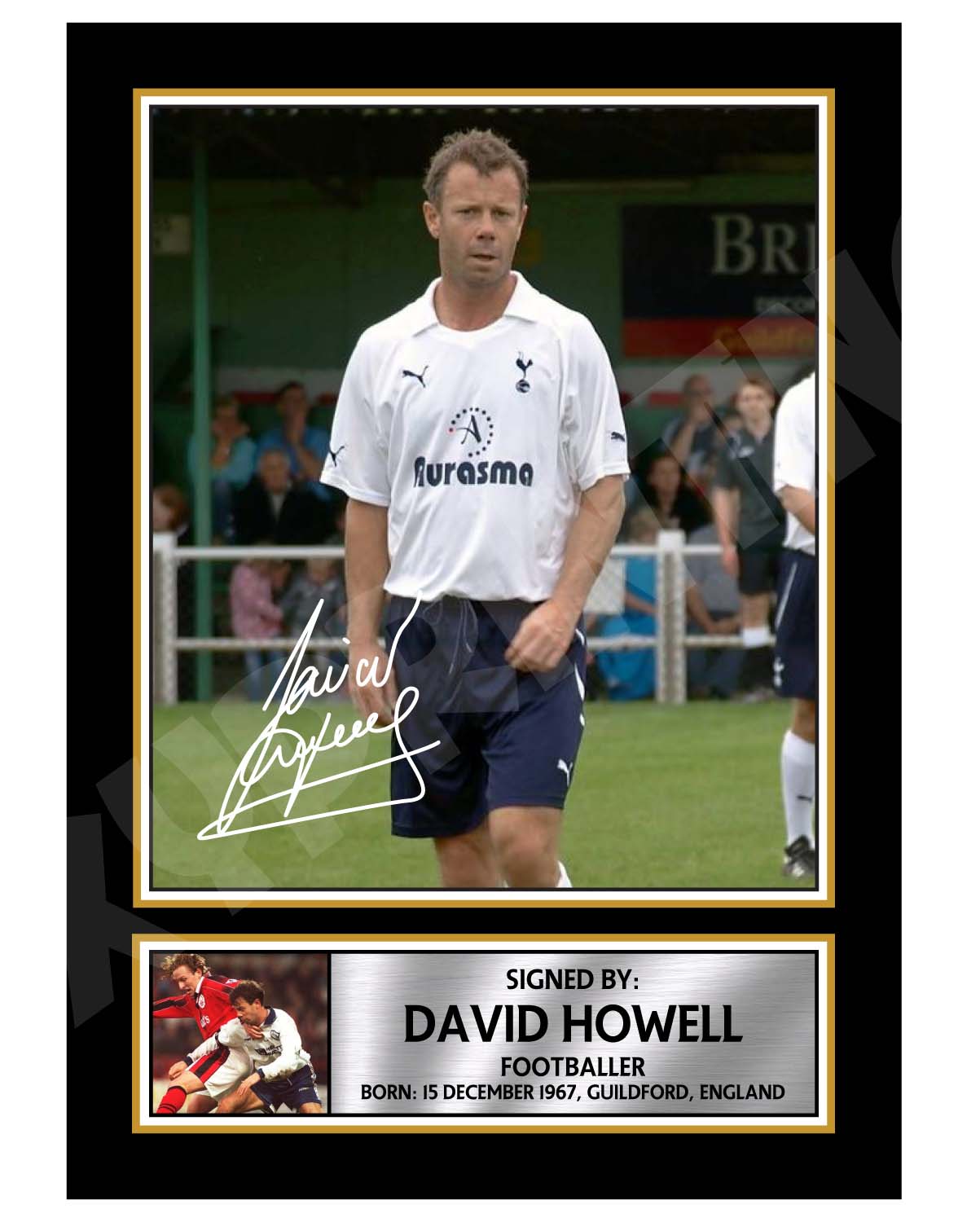 DAVID HOWELLS 2 Limited Edition Football Player Signed Print - Footbal