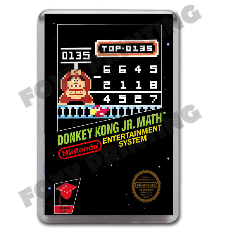 Donkey Kong Jr Math Retro Nintendo NES Game Inspired Fridge Magnet 203