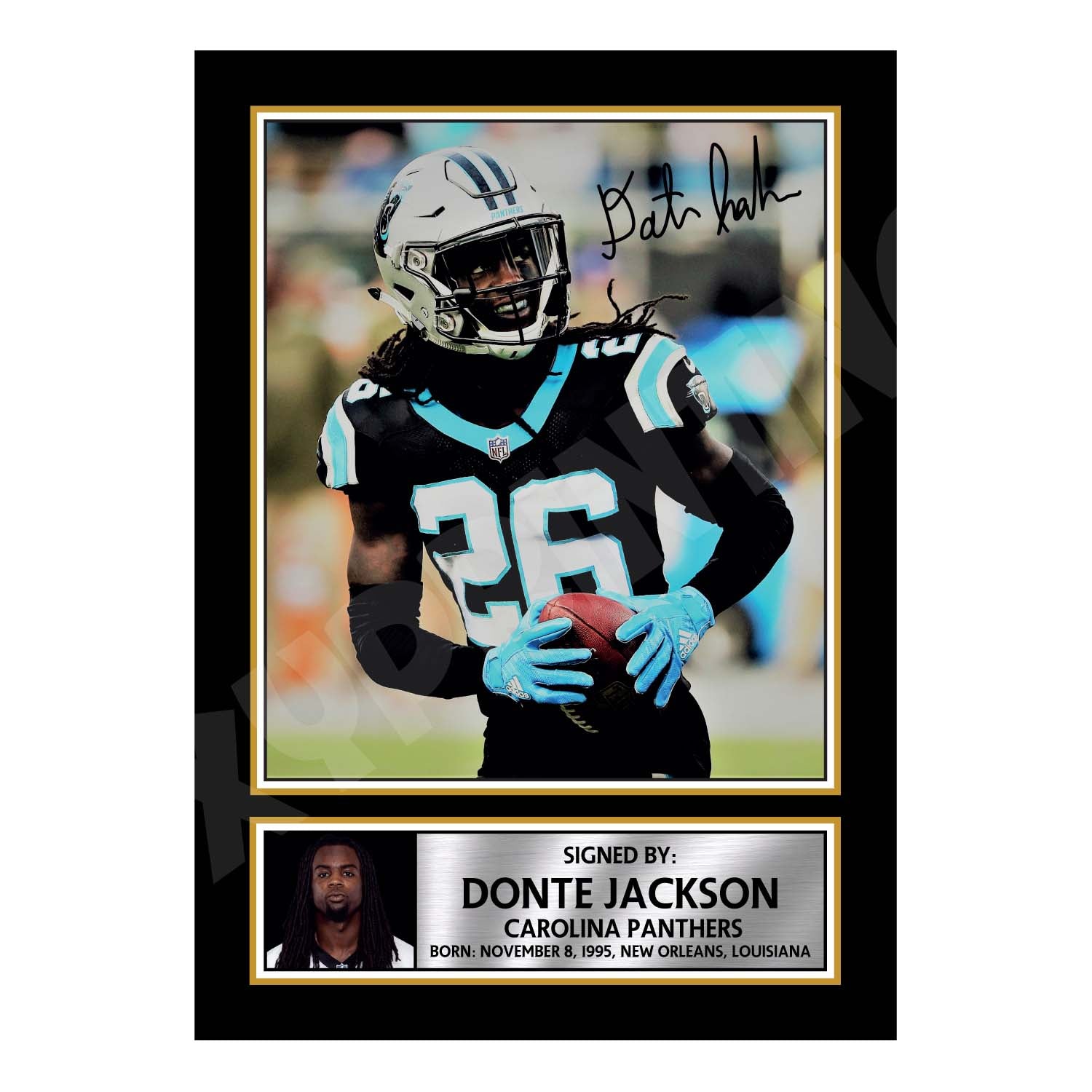 Donte Jackson 1 Limited Edition Football Signed Print - American Footb
