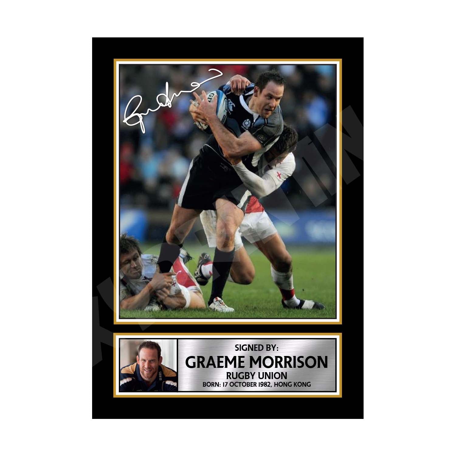 GRAEME MORRISON 1 Limited Edition Rugby Player Signed Print - Rugby