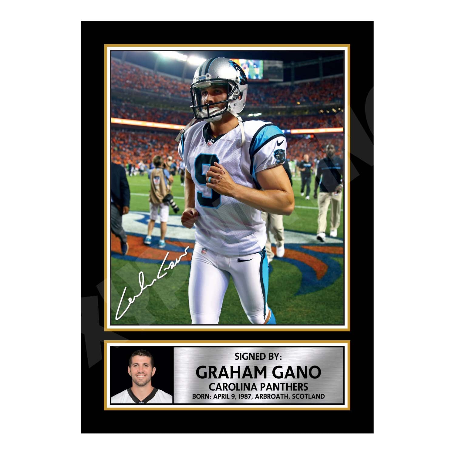 Graham Gano 2 Limited Edition Football Signed Print - American Footbal