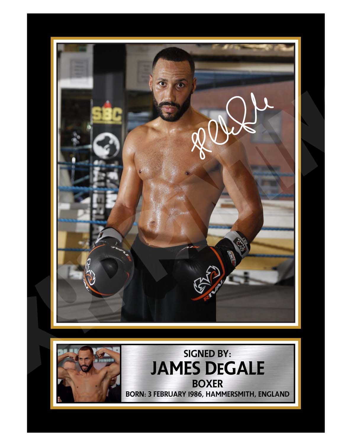 JAMES DEGALE 2 Limited Edition Boxer Signed Print - Boxing