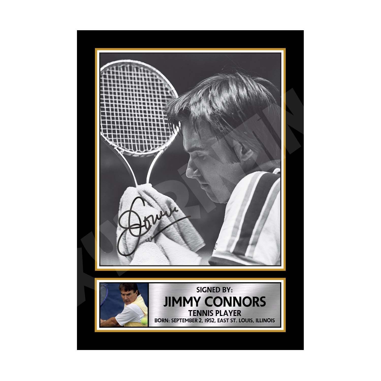 JIMMY CONNORS (1) Limited Edition Tennis Player Signed Print - Tennis