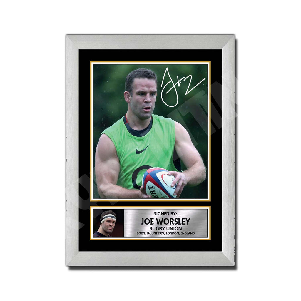 JOE WORSLEY 1 Limited Edition Rugby Player Signed Print - Rugby