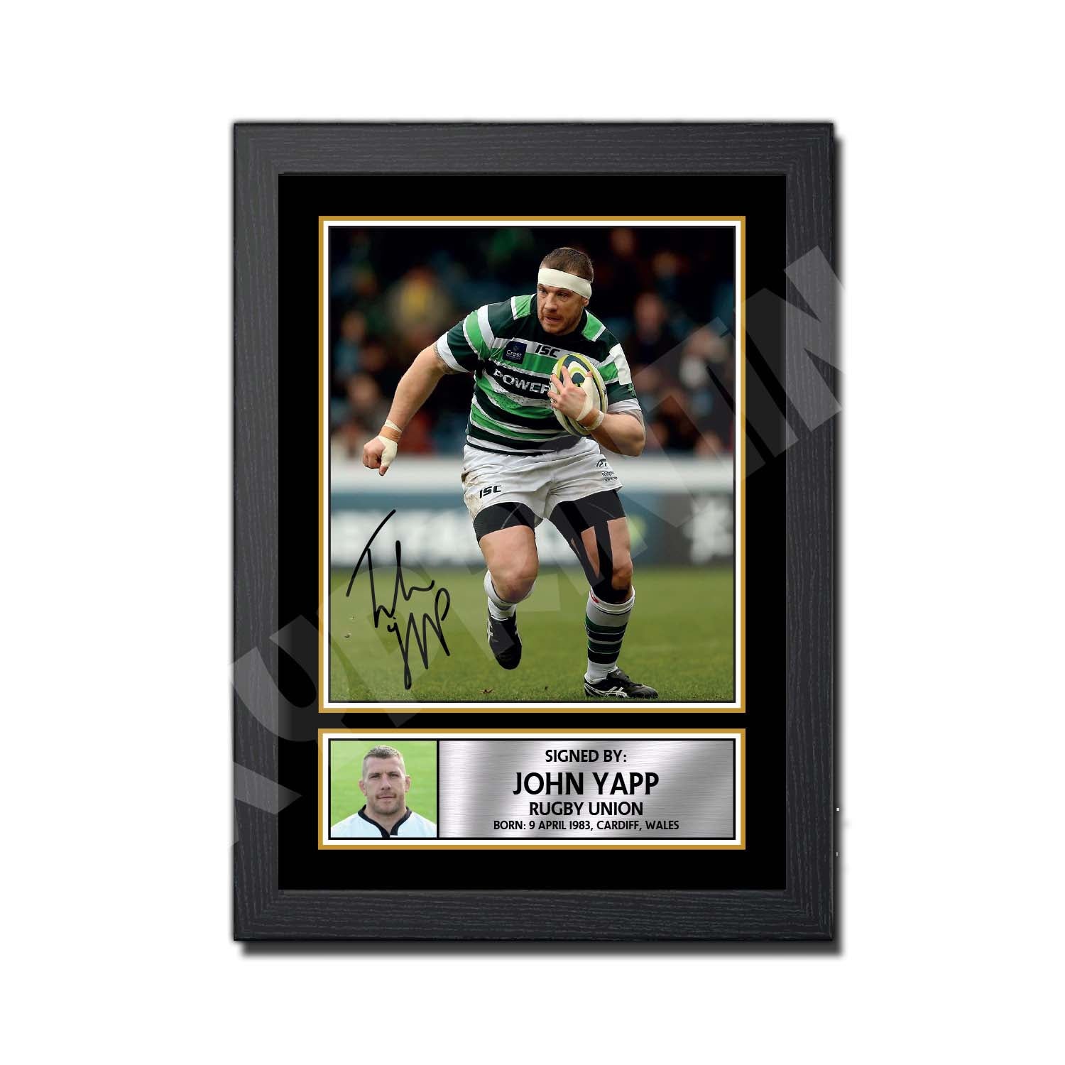 JOHN YAPP 2 Limited Edition Rugby Player Signed Print - Rugby