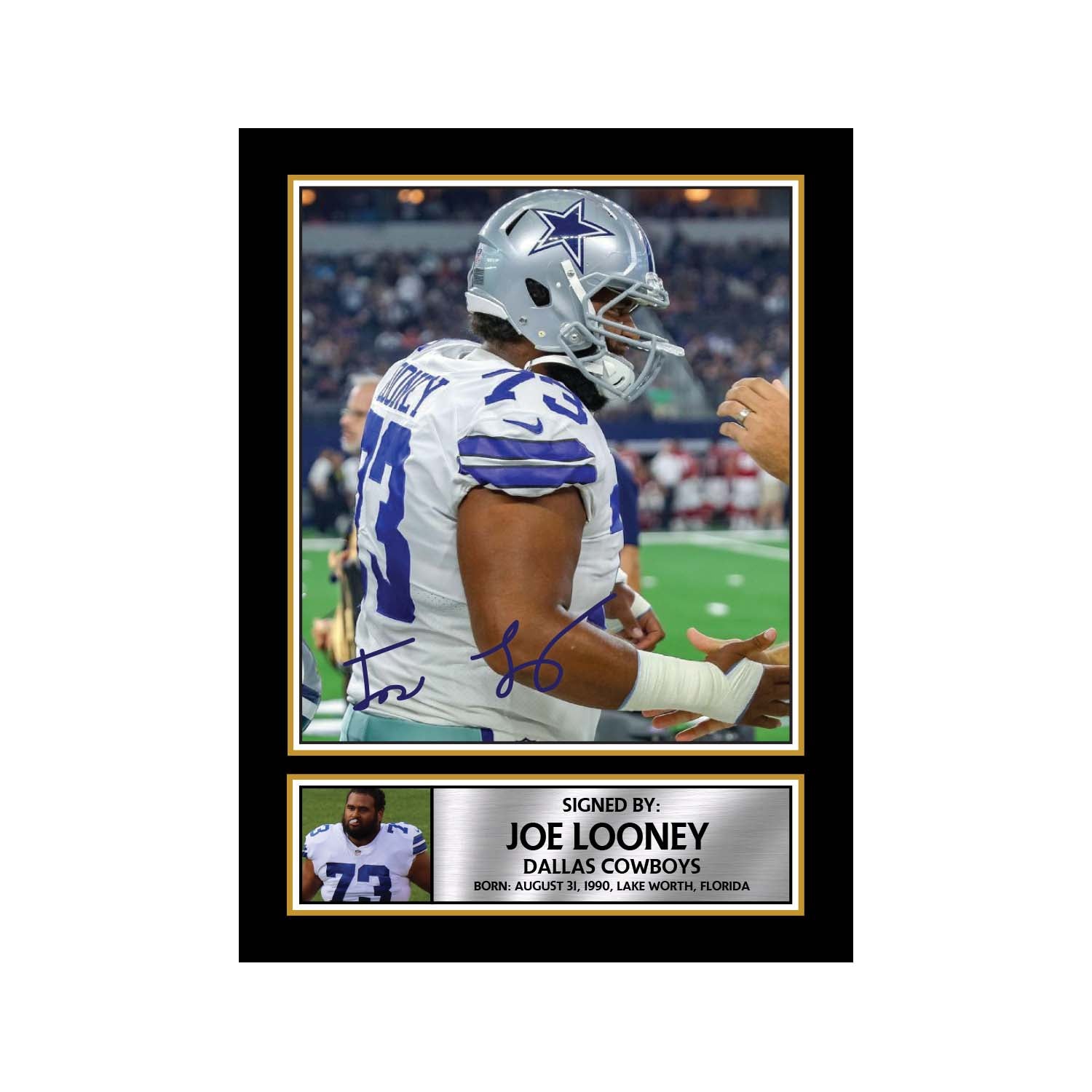 Joe Looney 2 Limited Edition Football Signed Print - American Football