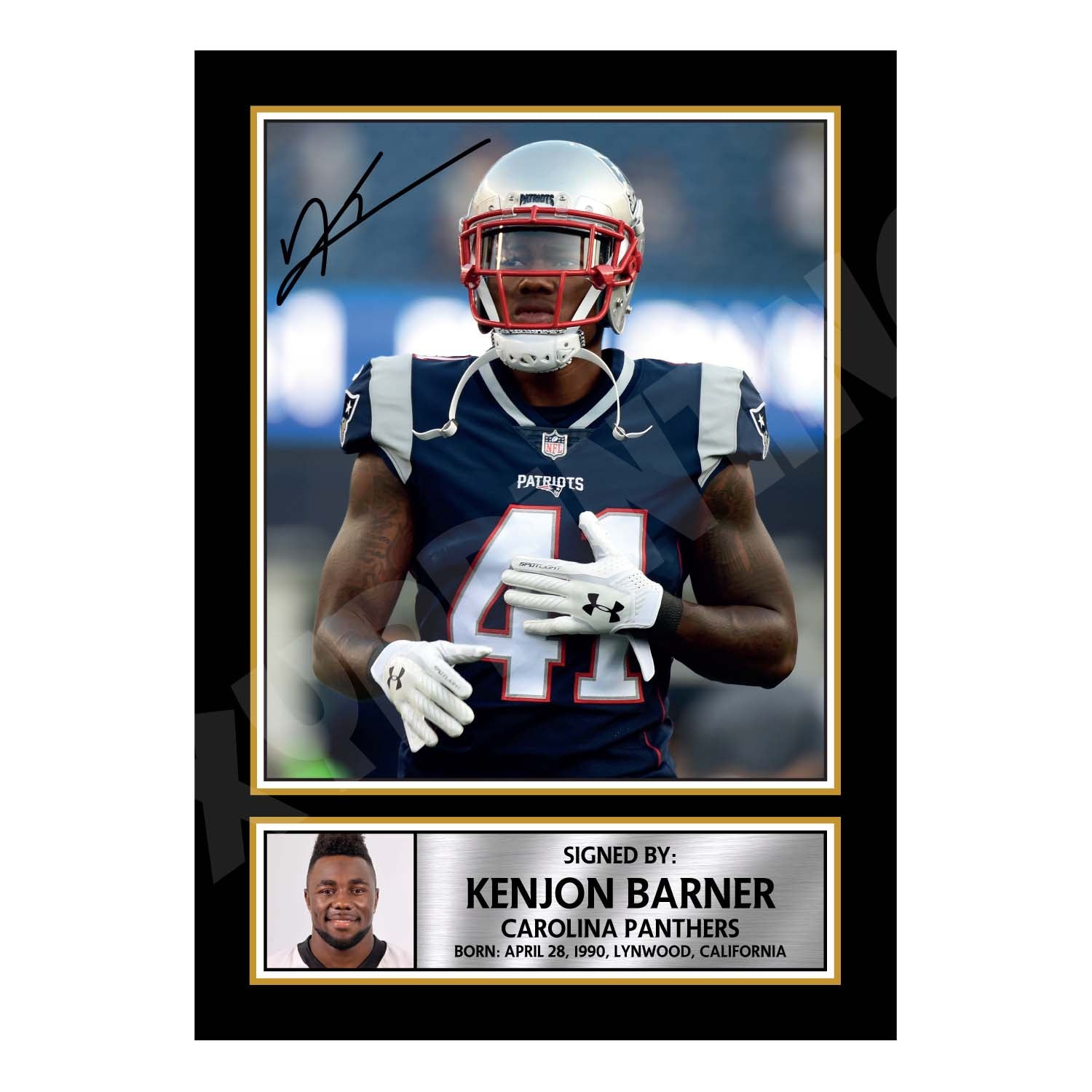 Kenjon Barner 1 Limited Edition Football Signed Print - American Footb