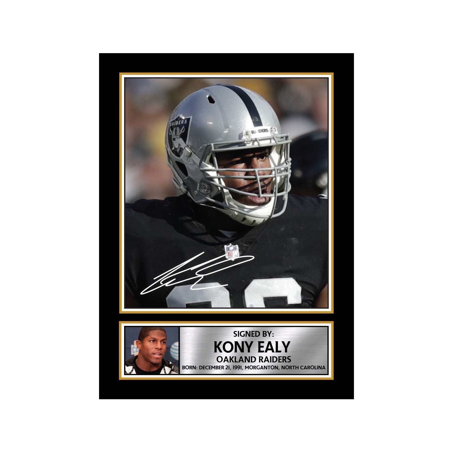 Kony Ealy Limited Edition Football Signed Print - American Footballer