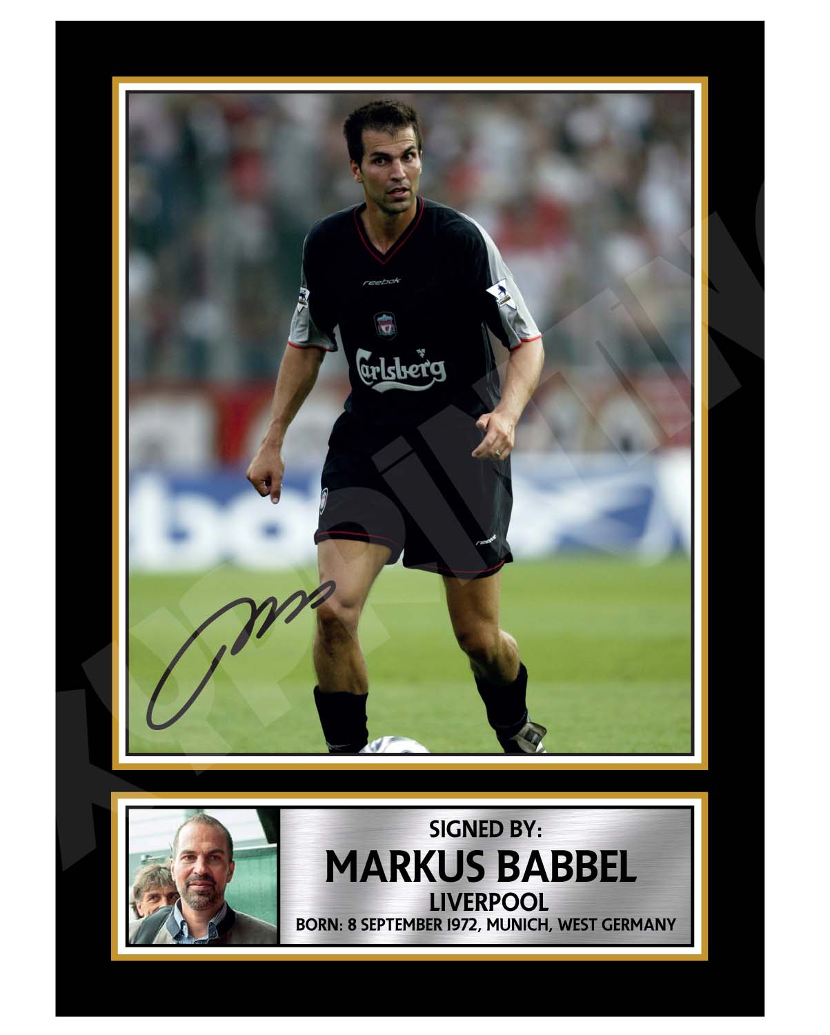 MARKUS BABBEL 2 Limited Edition Football Player Signed Print - Footbal