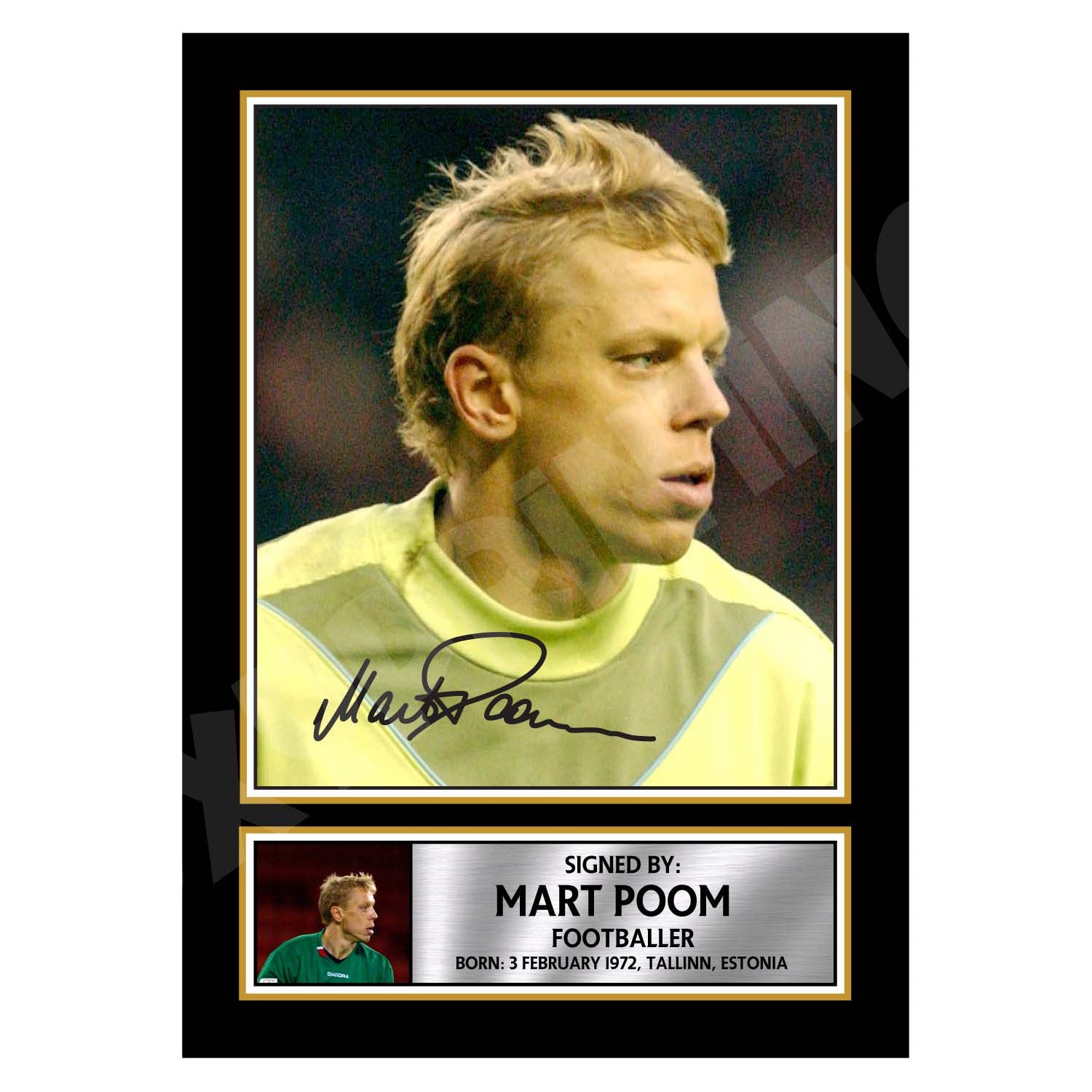 MART POOM Limited Edition Football Player Signed Print - Football