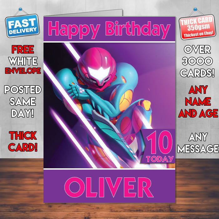 Metroid Art Metroid Samus Theme Style Personalised Kids Inspired Movie