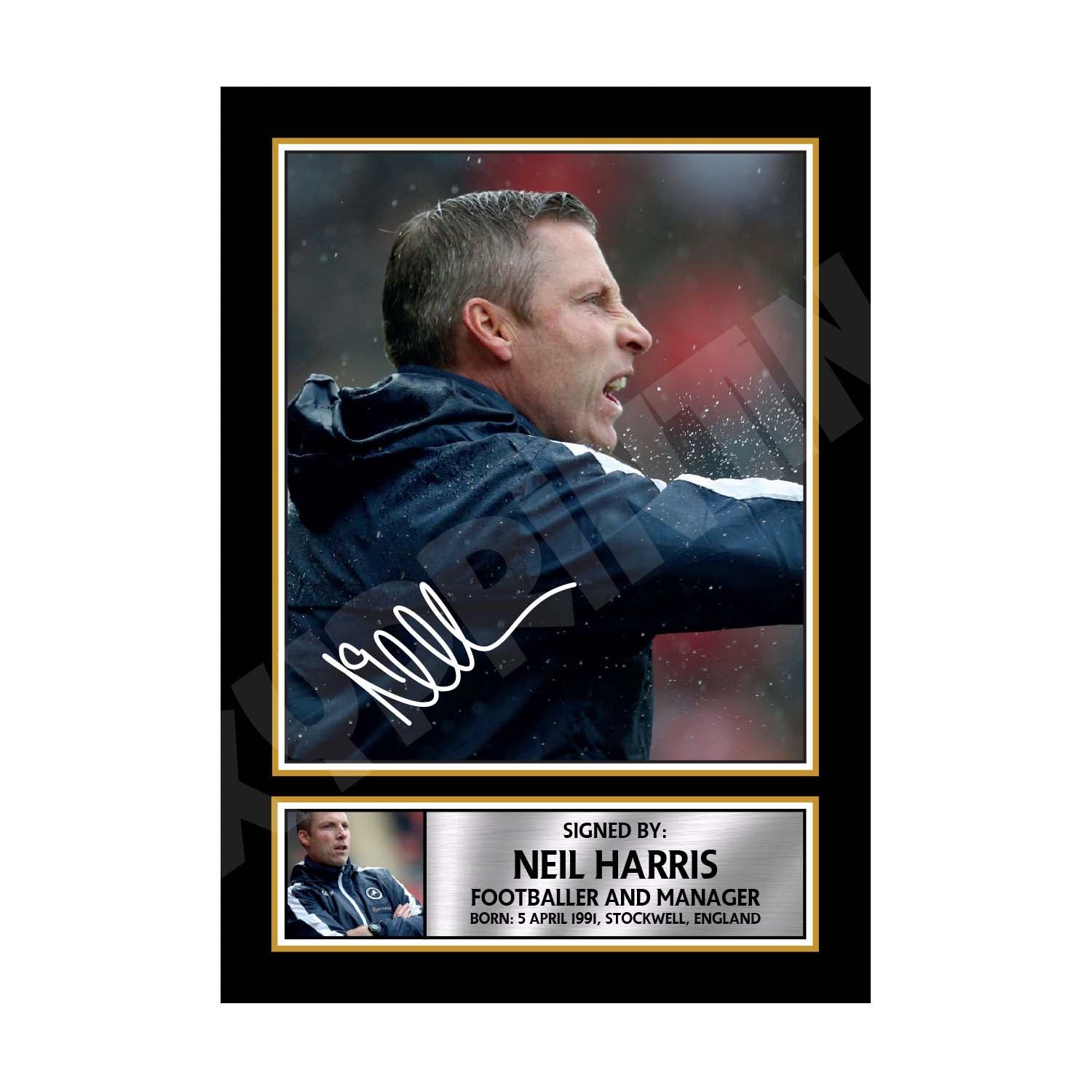 NEIL HARRIS (1) Limited Edition Football Player Signed Print - Footbal
