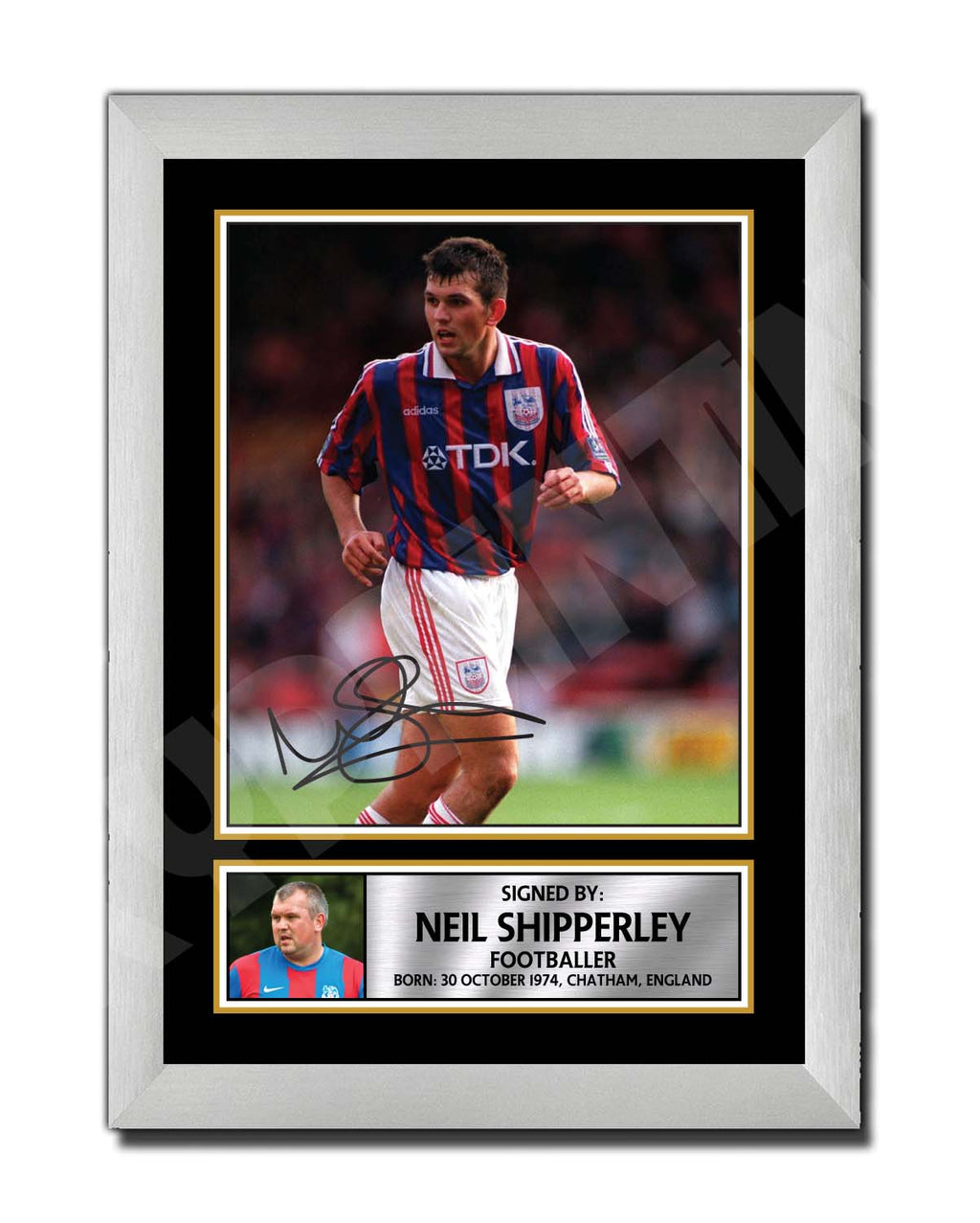 NEIL SHIPPERLEY Limited Edition Football Player Signed Print - Footbal