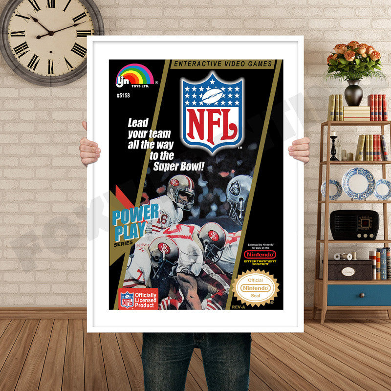 NFL Football Retro GAME INSPIRED THEME Nintendo NES Gaming A4 A3 A2 Or