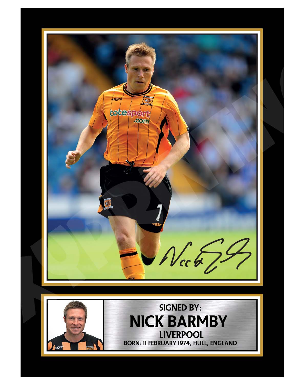 NICK BARMBY 1 Limited Edition Football Player Signed Print - Football