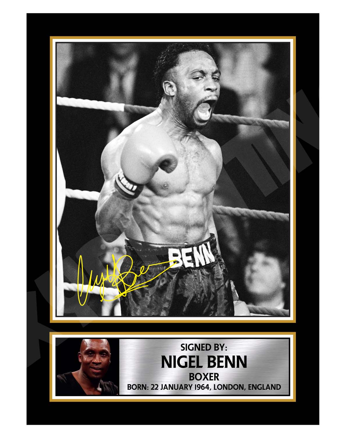 NIGEL BENN Limited Edition Boxer Signed Print - Boxing