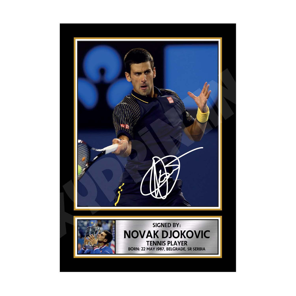 djokovic signed poster