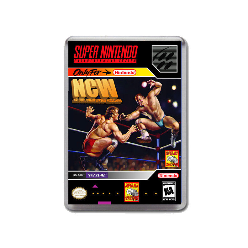 Natsume Championship Wrestling - SNES GAME inspired Retro Gaming Magne