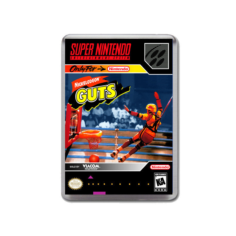 Nickelodeon Guts - SNES GAME inspired Retro Gaming Magnet
