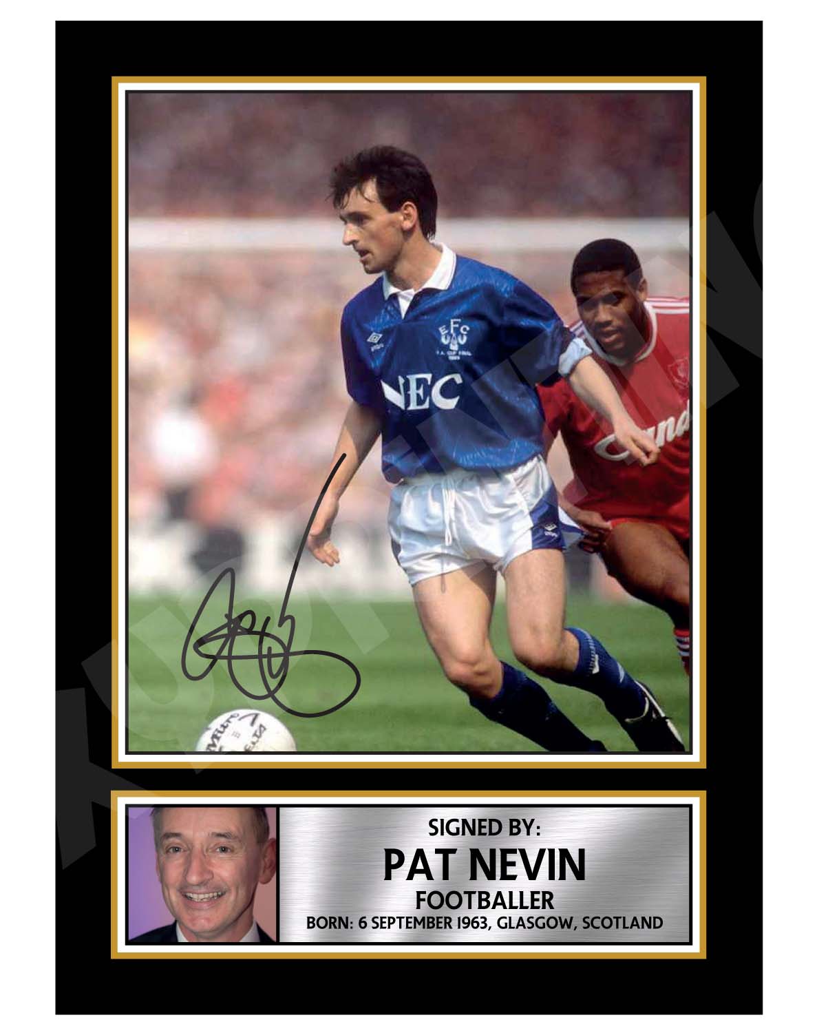 PAT NEVIN Limited Edition Football Player Signed Print - Football