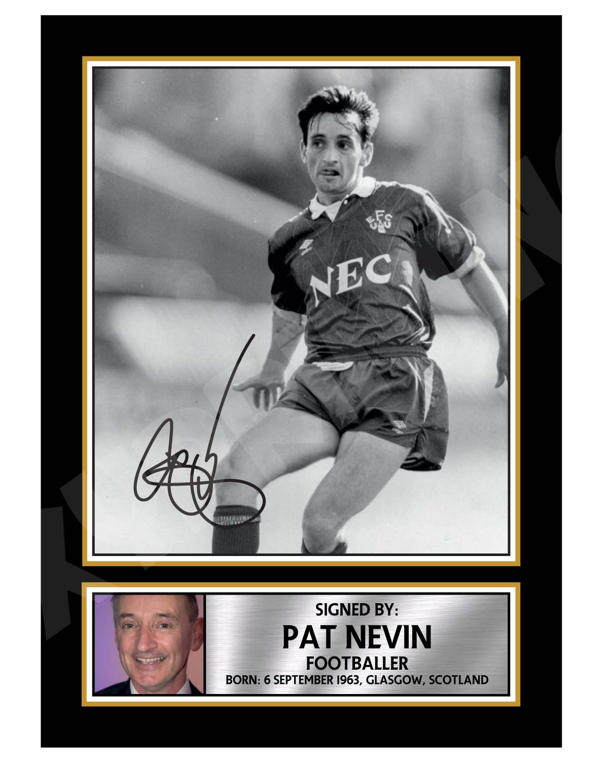 PAT NEVIN 2 Limited Edition Football Player Signed Print - Football