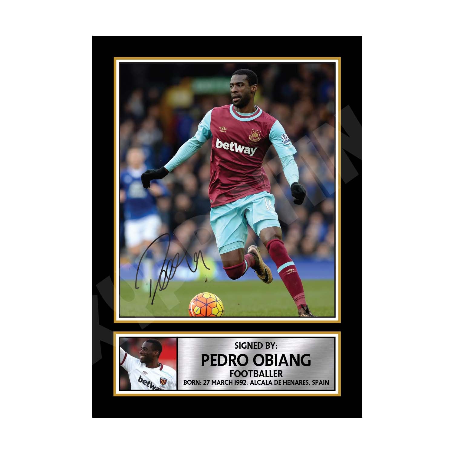 PEDRO OBIANG (1) Limited Edition Football Player Signed Print - Footba
